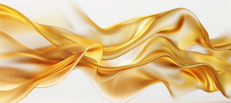 Gold Color Wave Lines Pattern Background, Curve Stock Illustration ...