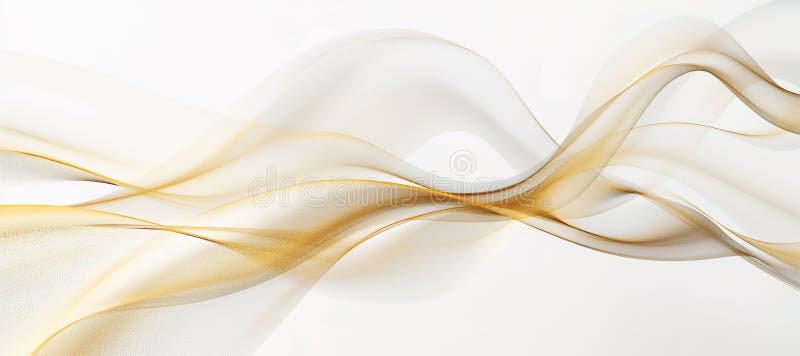 Gold Color Wave Lines Pattern Background, Curve Stock Illustration ...