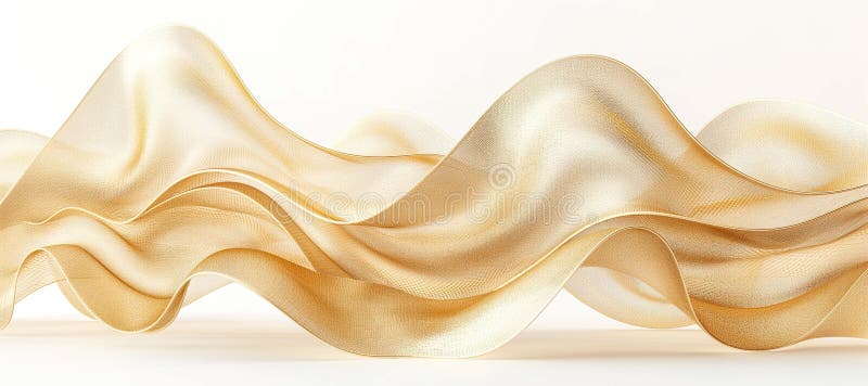 Gold Color Wave Lines Pattern Background, Curve Stock Illustration ...
