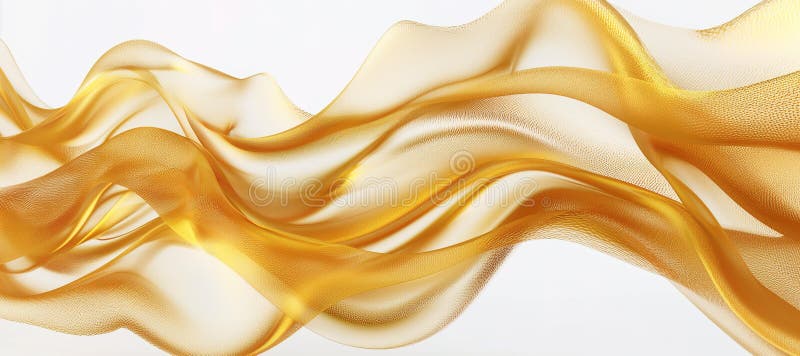 Gold Color Wave Lines Pattern Background, Curve Stock Illustration ...
