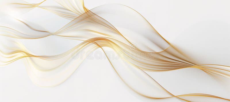 Gold Color Wave Lines Pattern Background, Curve Stock Illustration ...