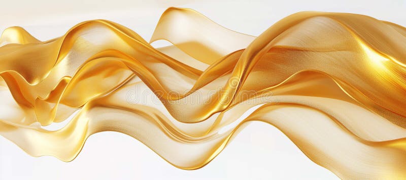 Gold Color Wave Lines Pattern Background, Curve Stock Illustration ...