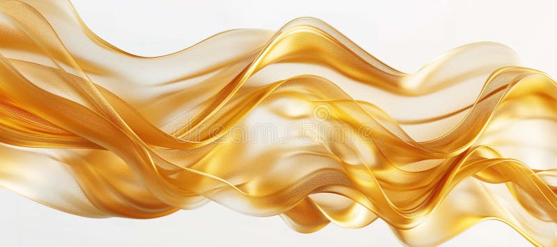Gold Color Wave Lines Pattern Background, Curve Stock Illustration ...