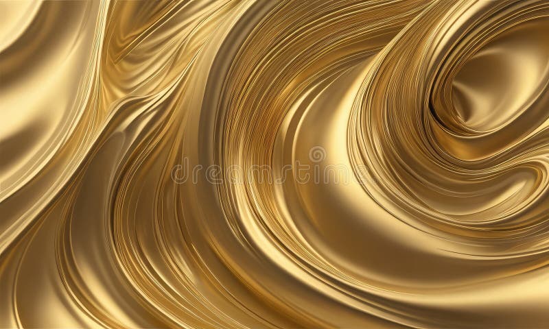 A Gold Colored Cloth with a Swirl Pattern. Stock Illustration ...