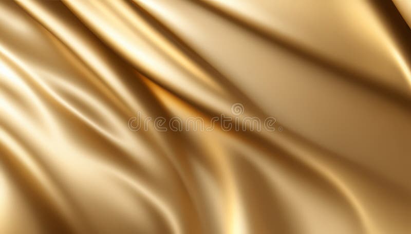 A Gold Colored Curtain with a Wave Pattern Stock Illustration ...