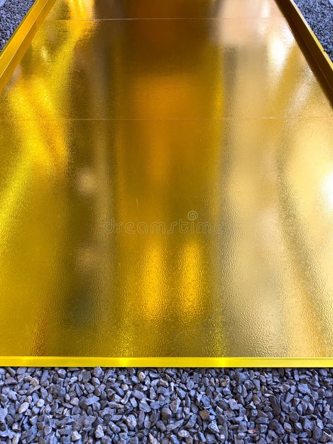 A Gold Colored Floor with a Shiny Surface Stock Photo - Image of yellow ...