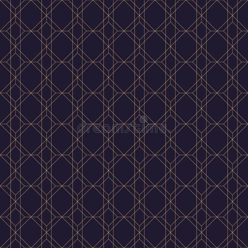 Gold Colored Geometric Pattern. Luxury Seamless Fabric Print Stock ...