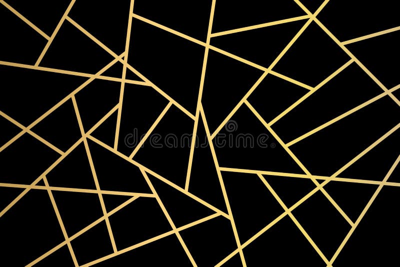 Gold colored grid on black stock vector. Illustration of black - 135324903