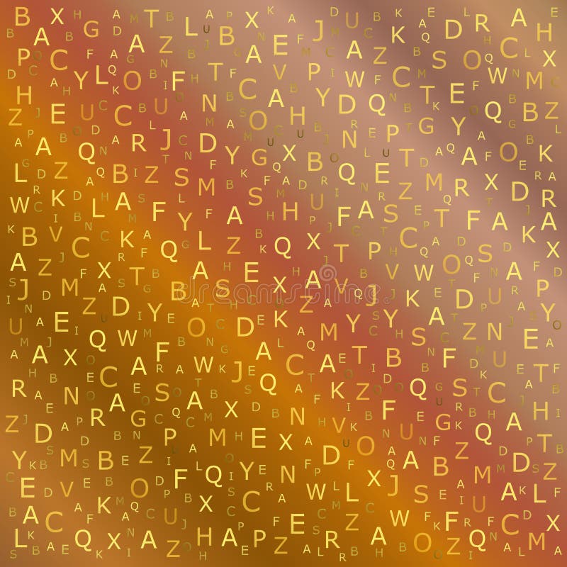 Gold Colored Letters From A To Z On Colored Shiny Background Designed ...