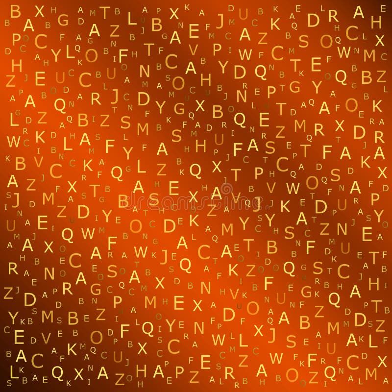 Gold Colored Letters from a To Z on Colored Shiny Background Designed ...