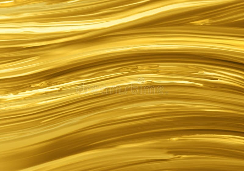 Gold Colored Paint Wave Pattern Full Frame Shot Stock Illustration ...