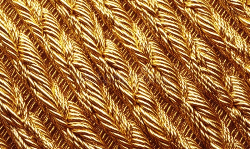 A Gold Colored Rope with a Gold Colored Background Stock Photo - Image ...