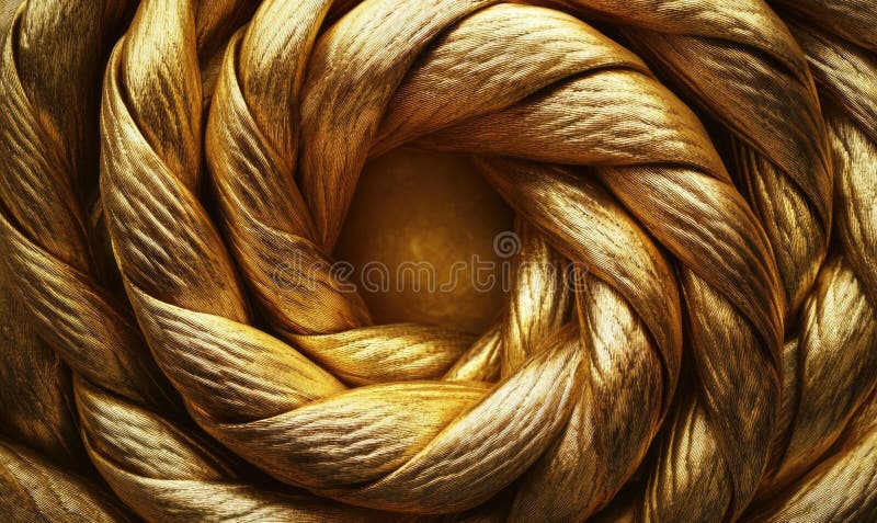 A Gold Colored Rope with a Gold Colored Ball in the Center Stock ...