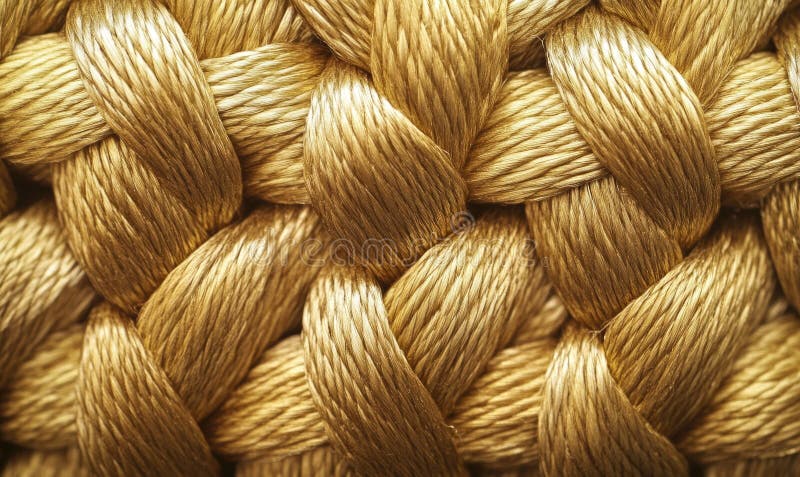 A Gold Colored Rope with a Pattern of Knots Stock Illustration ...