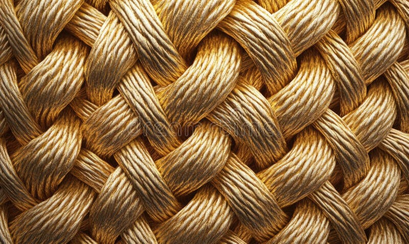 A Gold Colored Rope with a Pattern of Gold and White Stock Image ...