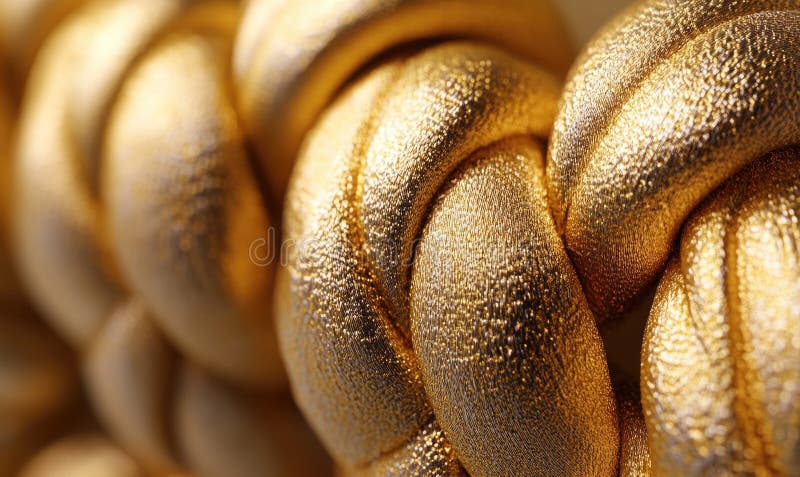 A Gold Colored Rope with a Shiny Texture Stock Photo - Image of meal ...