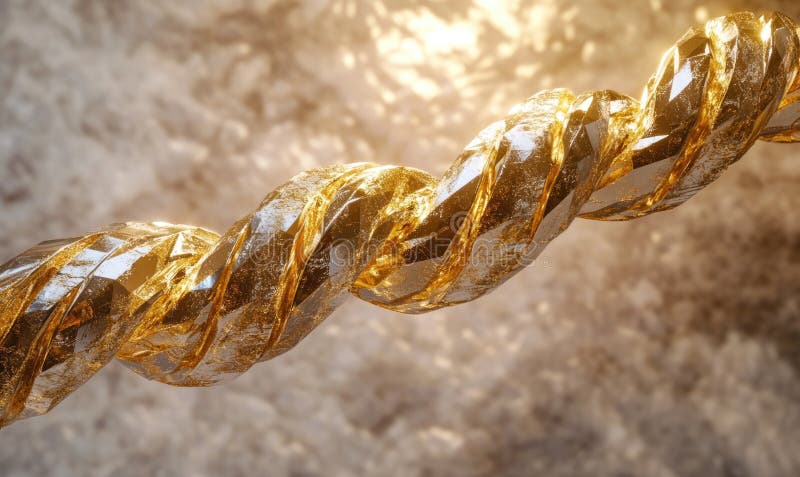 A Gold Colored Rope with a Silver Sheen Stock Photo - Image of pattern ...