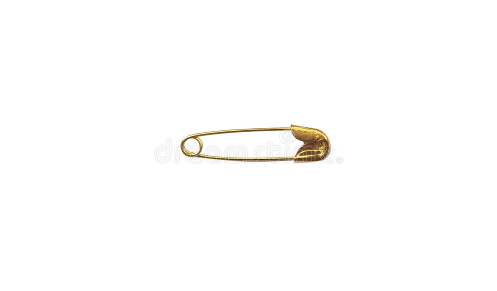 Gold Safety Pin, Elegant and Versatile Sewing Accessory Stock Photo ...