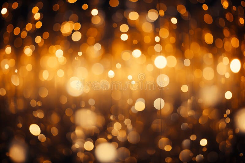 Gold Colored Strings of Light Specs with Gradient Effect Ai Stock Photo ...
