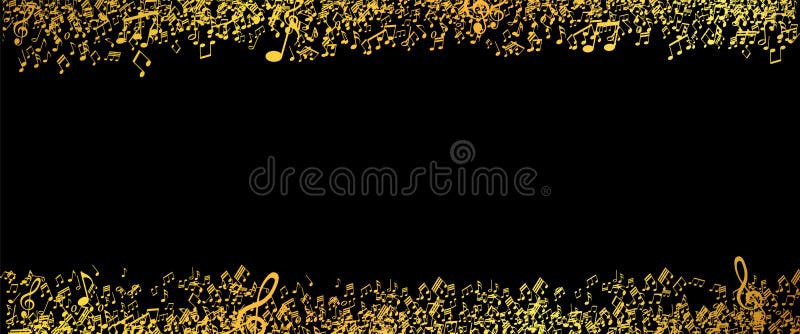 Gold Music Notes on Transparent Background Stock Vector - Illustration ...