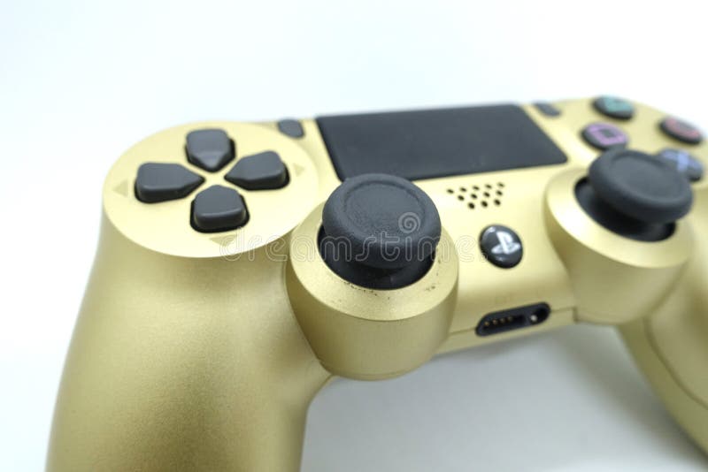 A Gold Colour Playstation 4 DS4 Controller Editorial Photo - Image of ...
