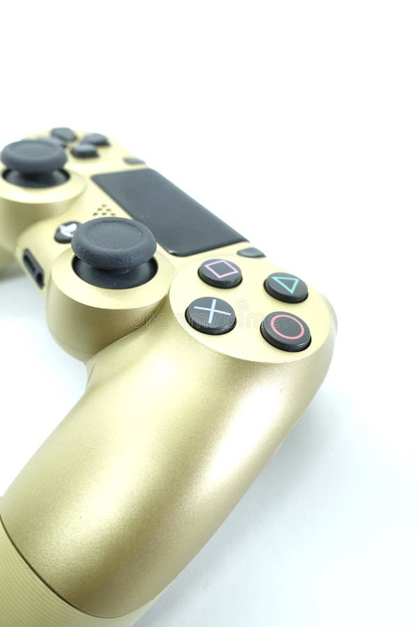 A Gold Colour Playstation 4 DS4 Controller Editorial Stock Photo ...