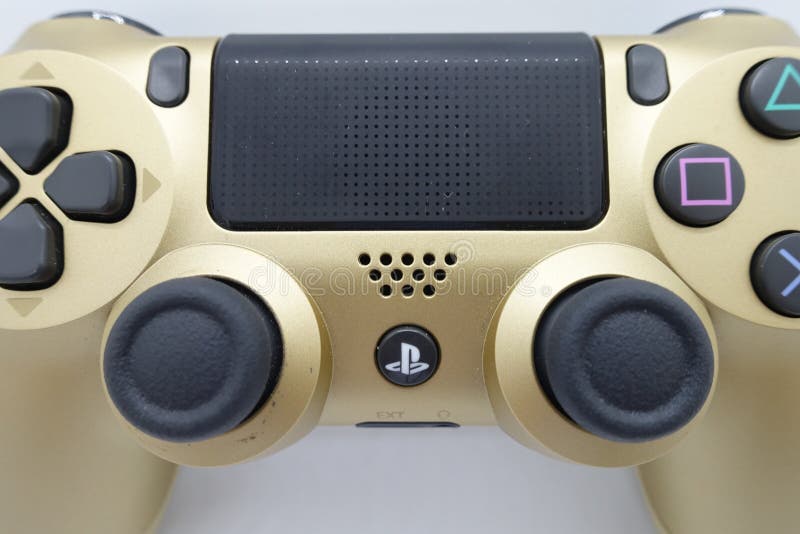 A Gold Colour Playstation 4 DS4 Controller Editorial Image - Image of ...