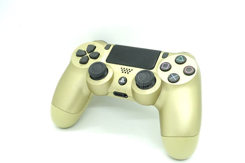 A Gold Colour Playstation 4 DS4 Controller Editorial Stock Image ...