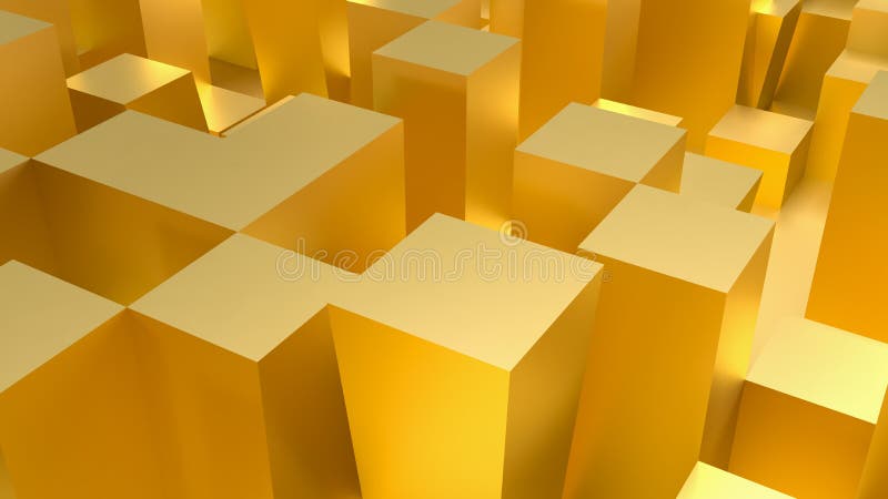 The Gold Column for Abstract Background 3d Rendering Stock Illustration ...
