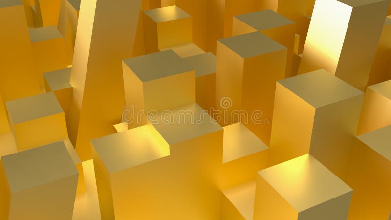 The Gold Column for Abstract Background 3d Rendering Stock Illustration ...