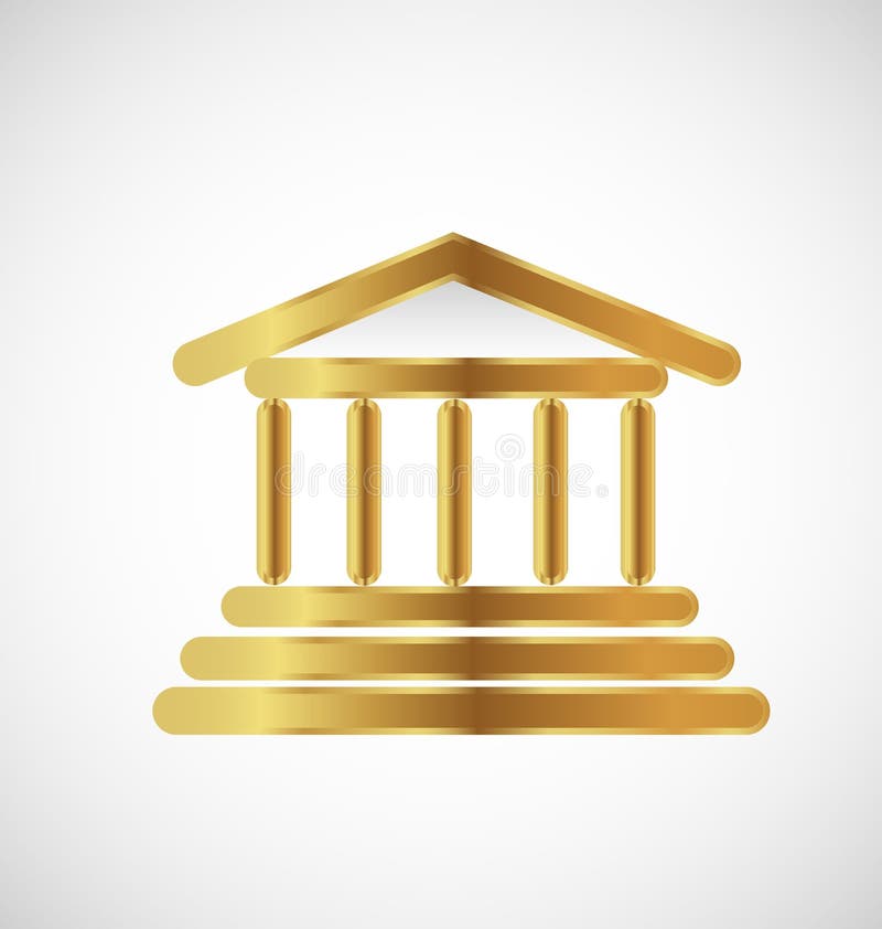 Gold House Icon Symbol Isolated Stock Vector - Illustration of ...