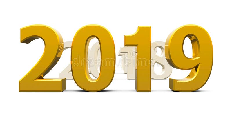 Gold 2019 Graduation on Stage Stock Illustration - Illustration of ...