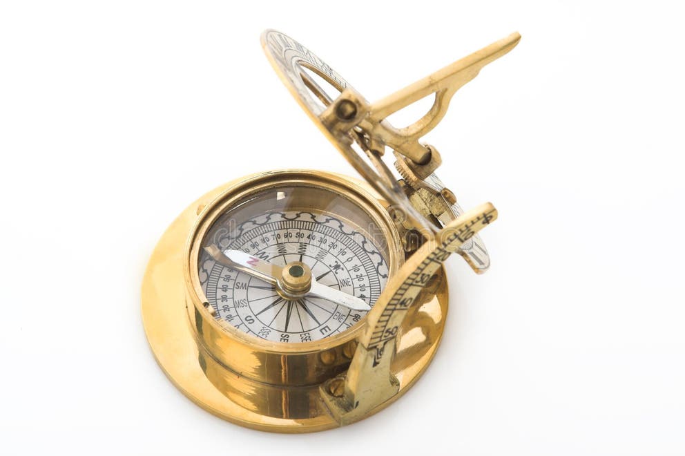 Gold Compass stock image. Image of south, navigation, locate - 1448561