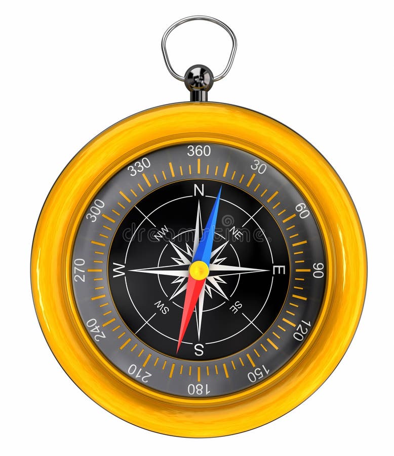 Gold Compass stock illustration. Illustration of generated - 34272417