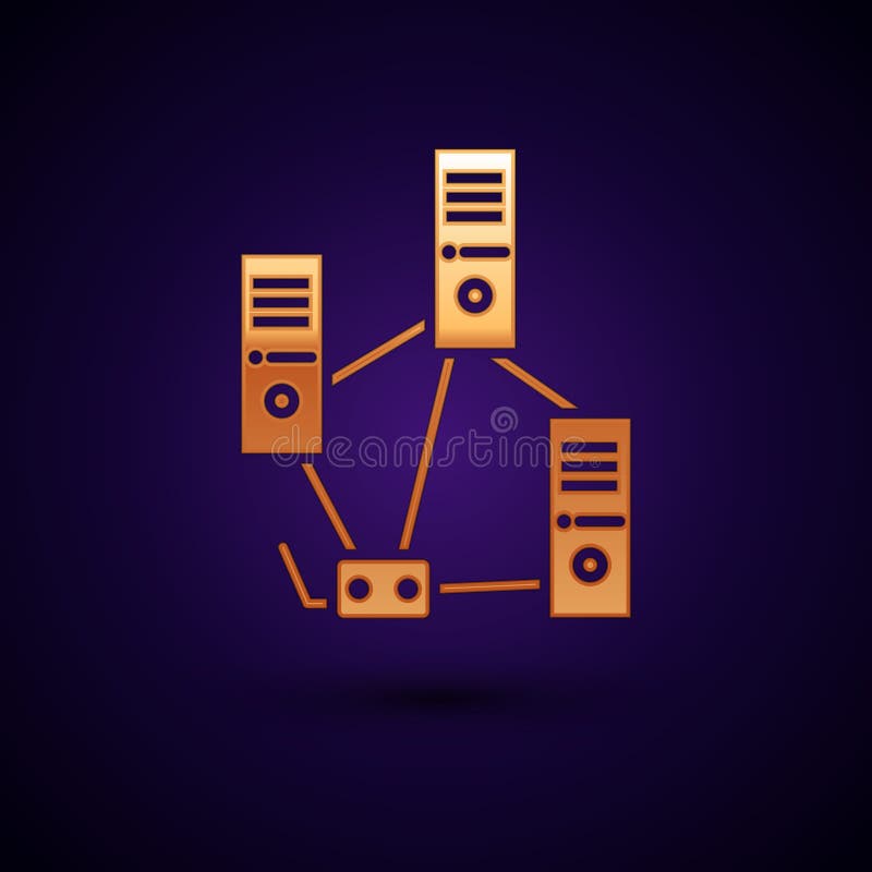 Gold computer stock illustration. Illustration of ideas - 7863428