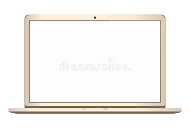 Gold computer stock illustration. Illustration of ideas - 7863428