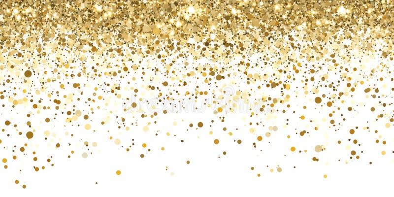 Gold Confetti Background with Dynamic Floating Metallic Particles ...