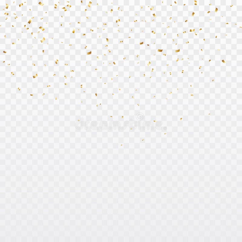 Gold Confetti Background. Party Vector Illustration Stock Vector ...