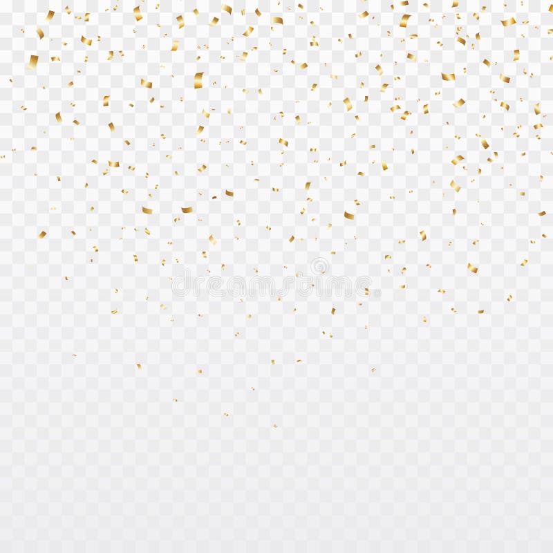 Gold Confetti Background. Party Vector Illustration Stock Vector ...