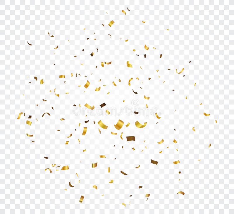 Gold Confetti Explosion, Isolated on Transparent Background Stock ...