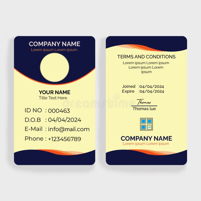 Gold Corporate Business Id Card Vector Template Stock Vector ...
