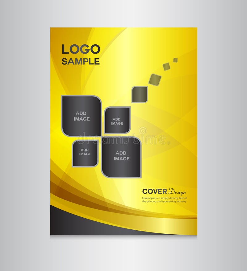 Gold Cover Annual Report Design Vector Illustration Stock Illustration ...