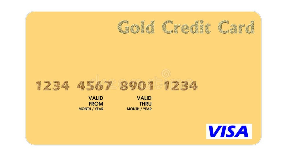 Gold Credit Card stock illustration. Illustration of open - 15082956