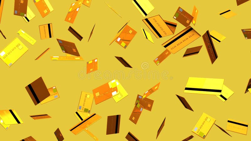 Gold Credit Cards on Beige Background Stock Footage - Video of password ...