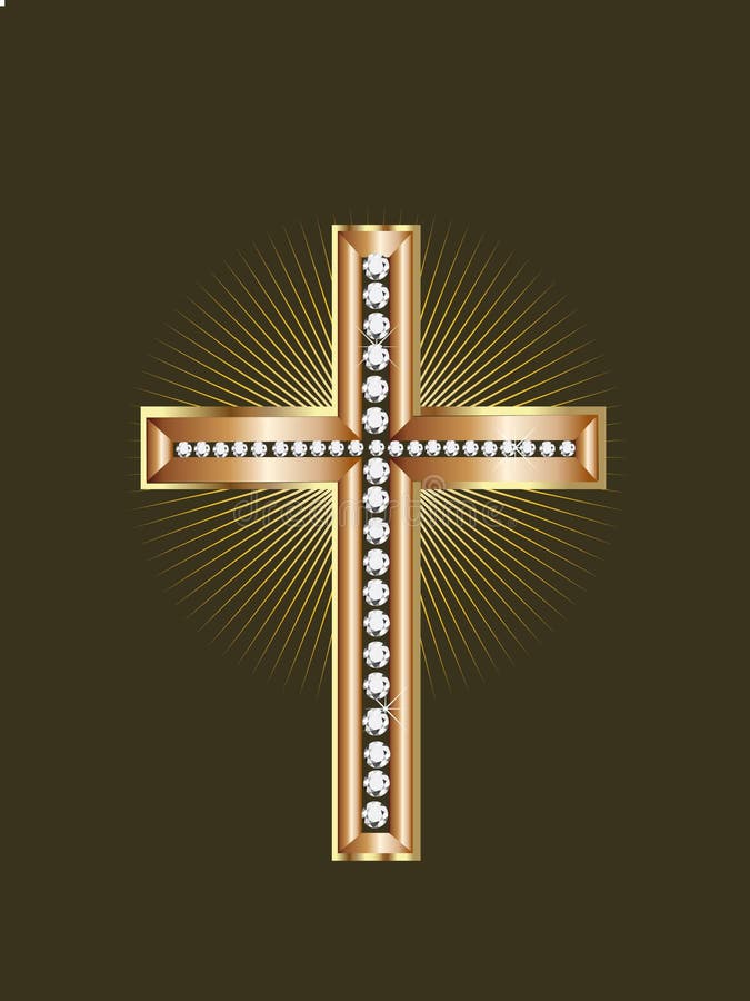 Gold Cross stock illustration. Illustration of edges - 18693542