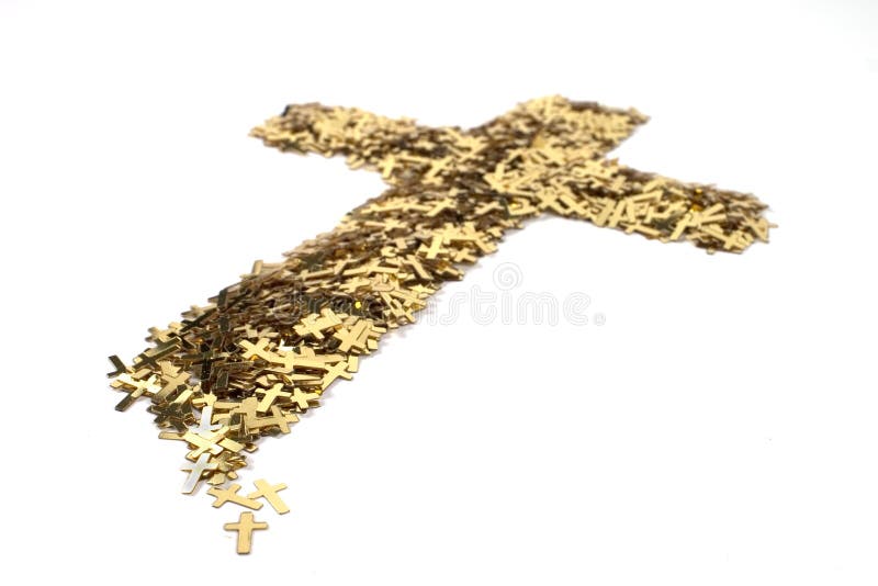 Gold Cross stock image. Image of shiny, background, easter - 4506267