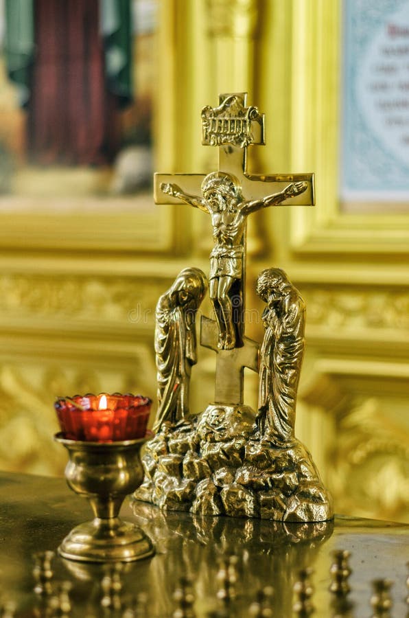 Gold cross stock image. Image of gold, beauty, shine - 88497279