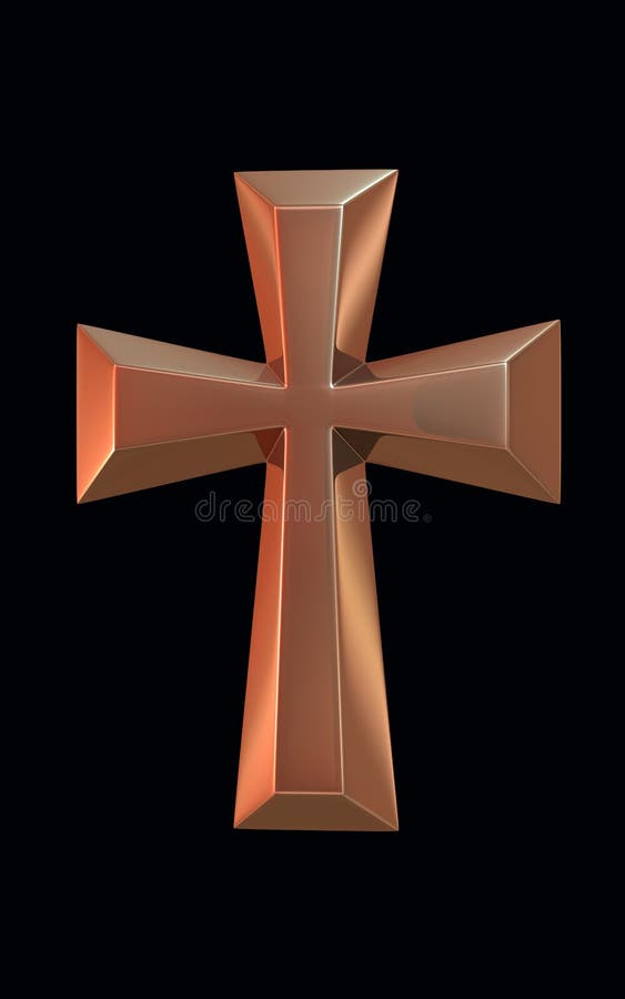 Gold Cross stock illustration. Illustration of icon, element - 57887091