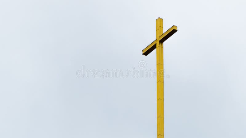 Gold cross isolated stock photo. Image of cross, plated - 85567582