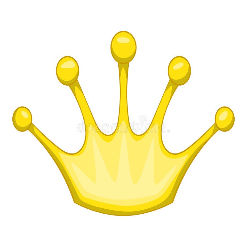 Gold Crown Icon, Cartoon Style Stock Vector - Illustration of ...